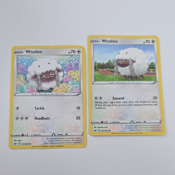 Pokemon | Toys | Pokemon Wooloo Card Duo Yellow And White | Poshmark